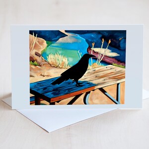 River Raven Greeting Card by Carol Bold - Etsy