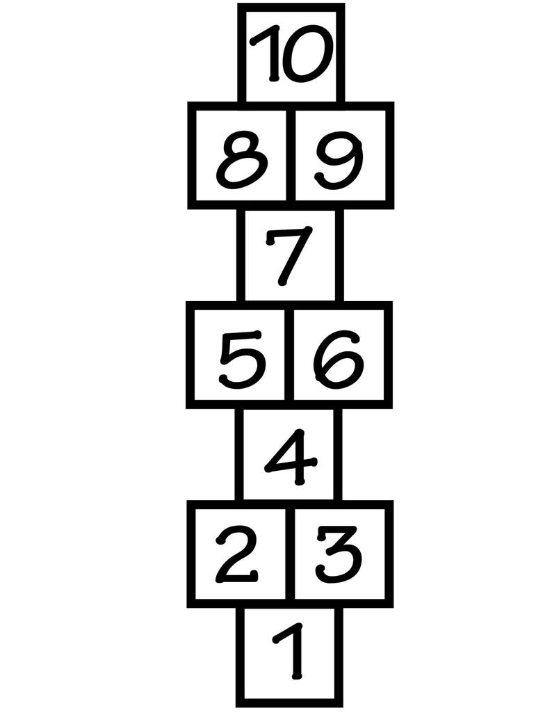 Hopscotch Board Clipart & Rules | Digital Download PDF + PNG + JPG ...