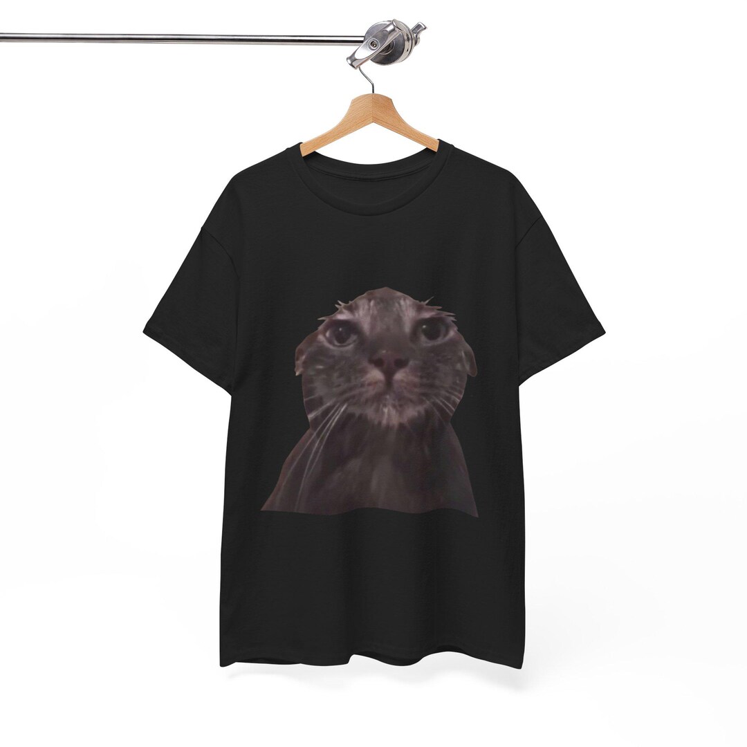 Funny Cat Meme Shirt for Sarcastic Cat Lovers, Perfect Ironic Gift for ...