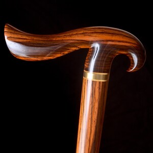 Handmade Bird Cane in Rengas Tiger and East Indian Rosewood - Walking ...