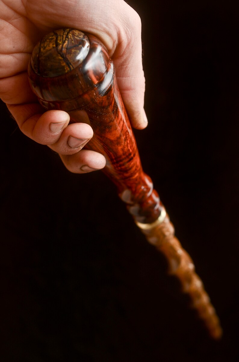 Walking Stick in Cocobolo Bocote and Jasper Walking Stick - Etsy