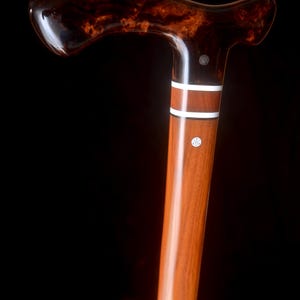 Handmade Walking Cane in Curly Acacia Brigalow Wood and Pernambuco - Etsy