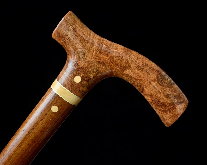 Handmade Walking Cane Asian Ironwood Burl and Guatemalan | Etsy