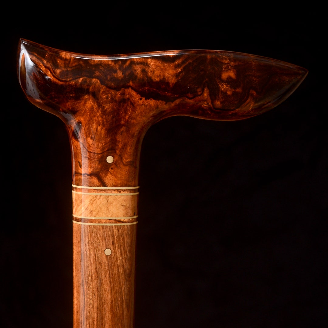 Handmade Walking Cane Desert Ironwood Burl and Ebony Gift Idea, Wood ...
