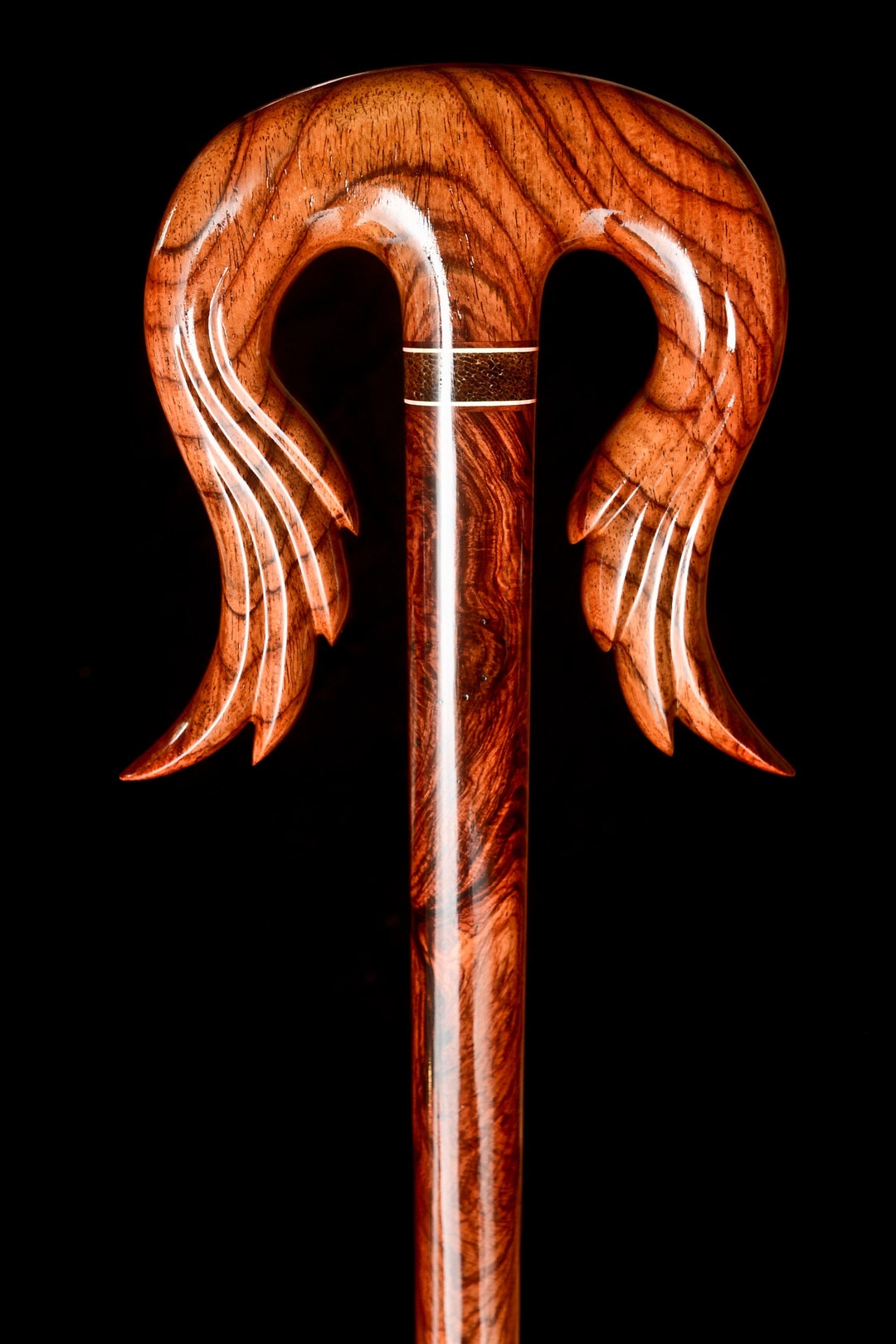 Handmade Bird Cane in Rosewood Walking Stick, Gift Idea, Wood Art - Etsy