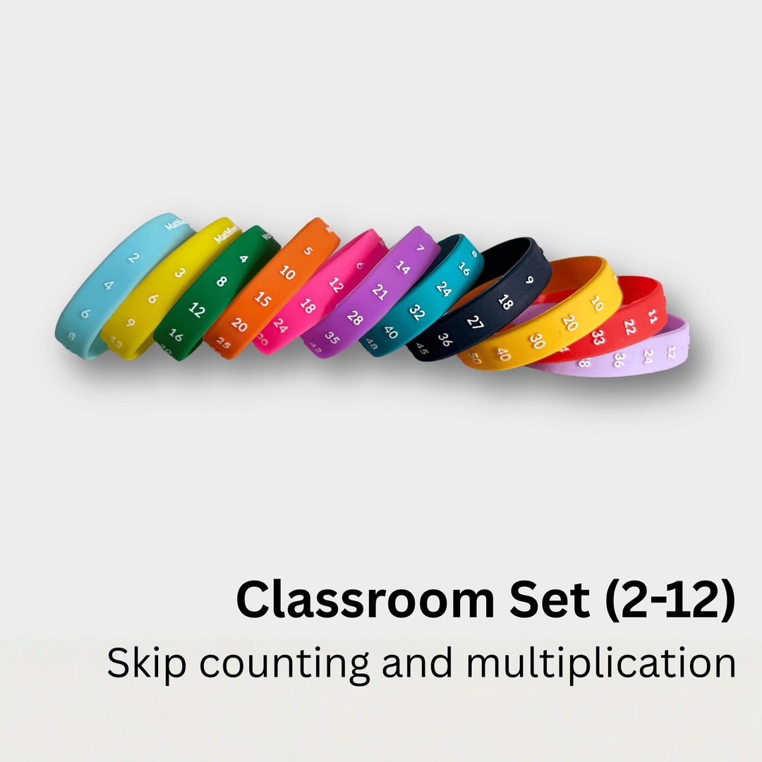 Skip Counting Mathbands - Multiplication Practice, Classroom Set (6 ...