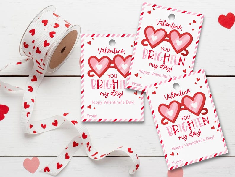 Editable Valentines Day Tag, Sunglasses Valentines Tags for Kids, You ...