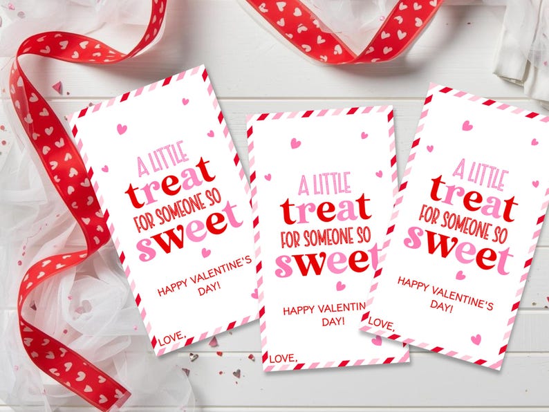 Valentines Day Favor Tag Printable, A Little Treat for Someone Sweet ...