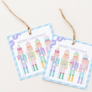 Nutcracker Christmas Favor Tag, Holiday Gift Tag Printable, Christmas ...