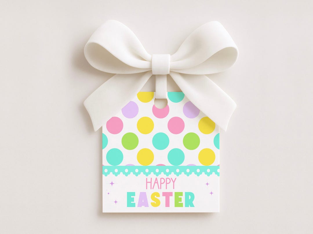 Editable Easter Gift Tags, Pastel Easter Favor Tag, Printable Easter ...