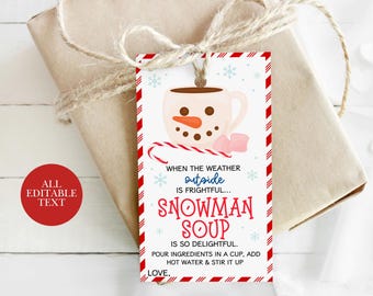 Snowman Soup Festive Hot Chocolate Gift Cup - Etsy