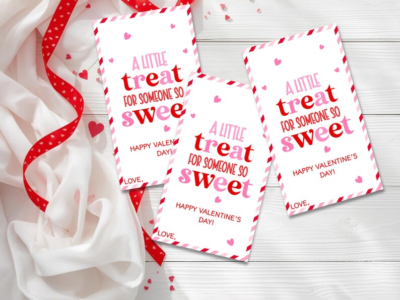 Valentines Day Favor Tag Printable, A Little Treat for Someone Sweet ...