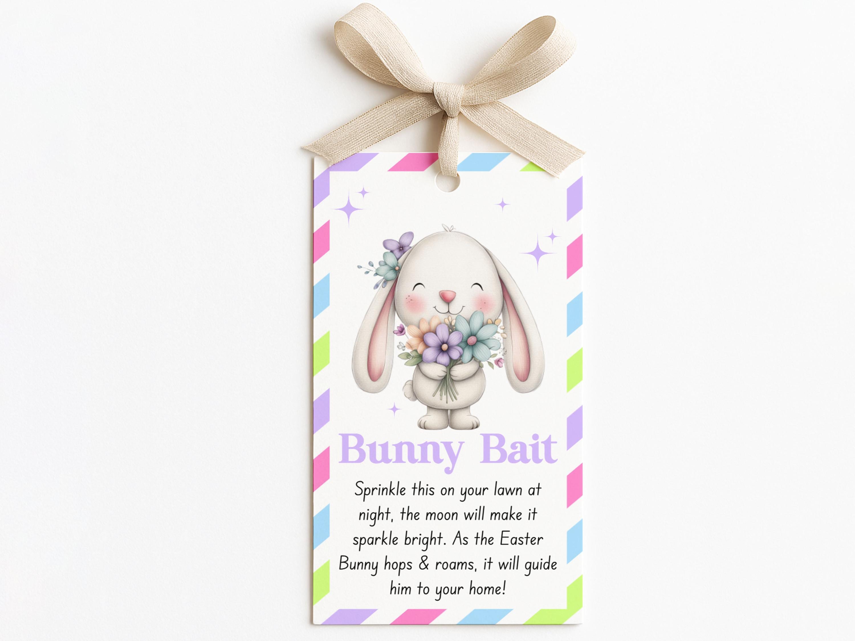 Bunny Bait Gift Tag, Easter Party Bunny Bait Tags, Easter Eve Favor Tag ...