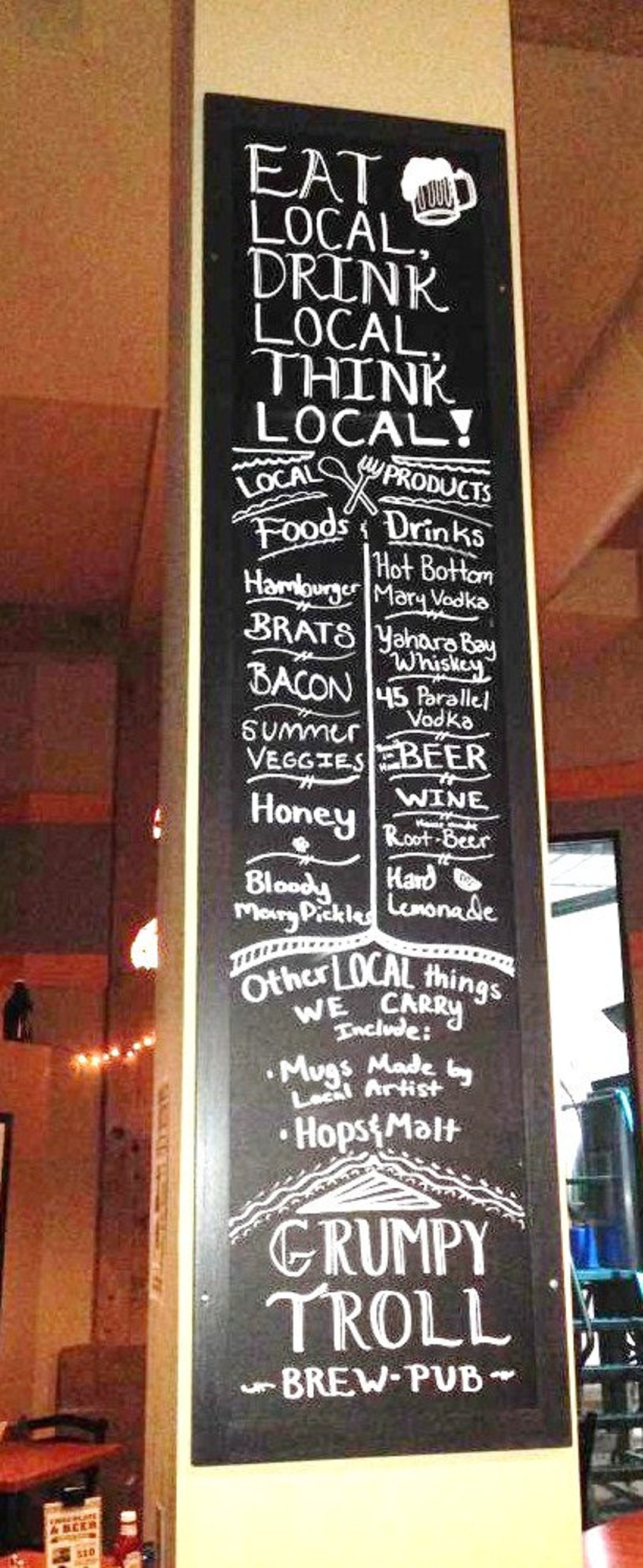 HUGE Magnetic Chalkboard - Black Restaurant Menu Board - 16 X 65 ...
