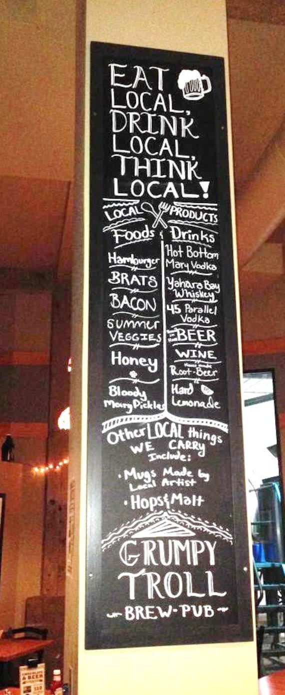 HUGE Magnetic Chalkboard Black Restaurant Menu Board 16 X | Etsy