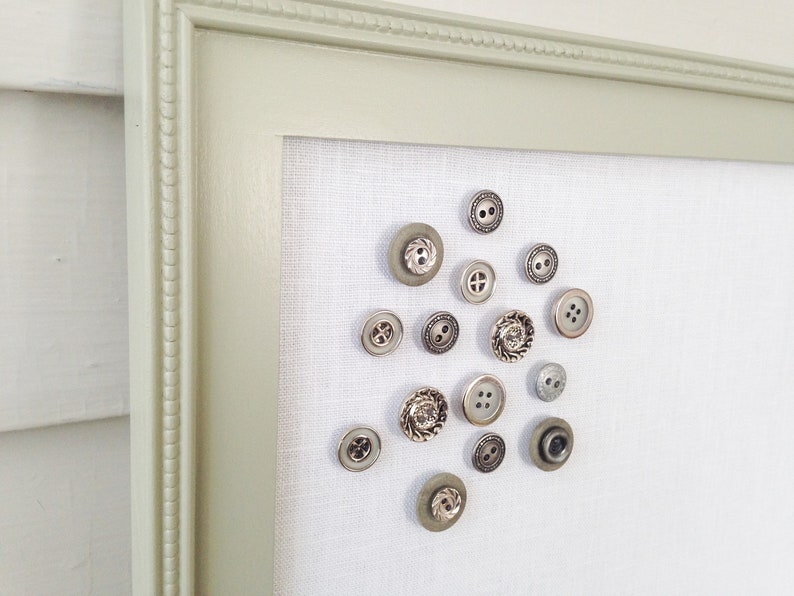 Vintage Style Button Magnets - Metallic Set of 12 Extra STRONG Magnets ...