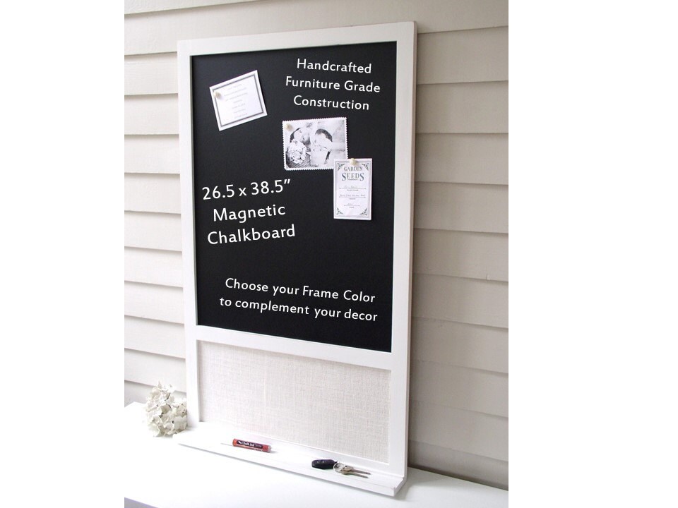 Magnetic Chalkboard Magnet Board Message Center 26.5 x 38.5 | Etsy