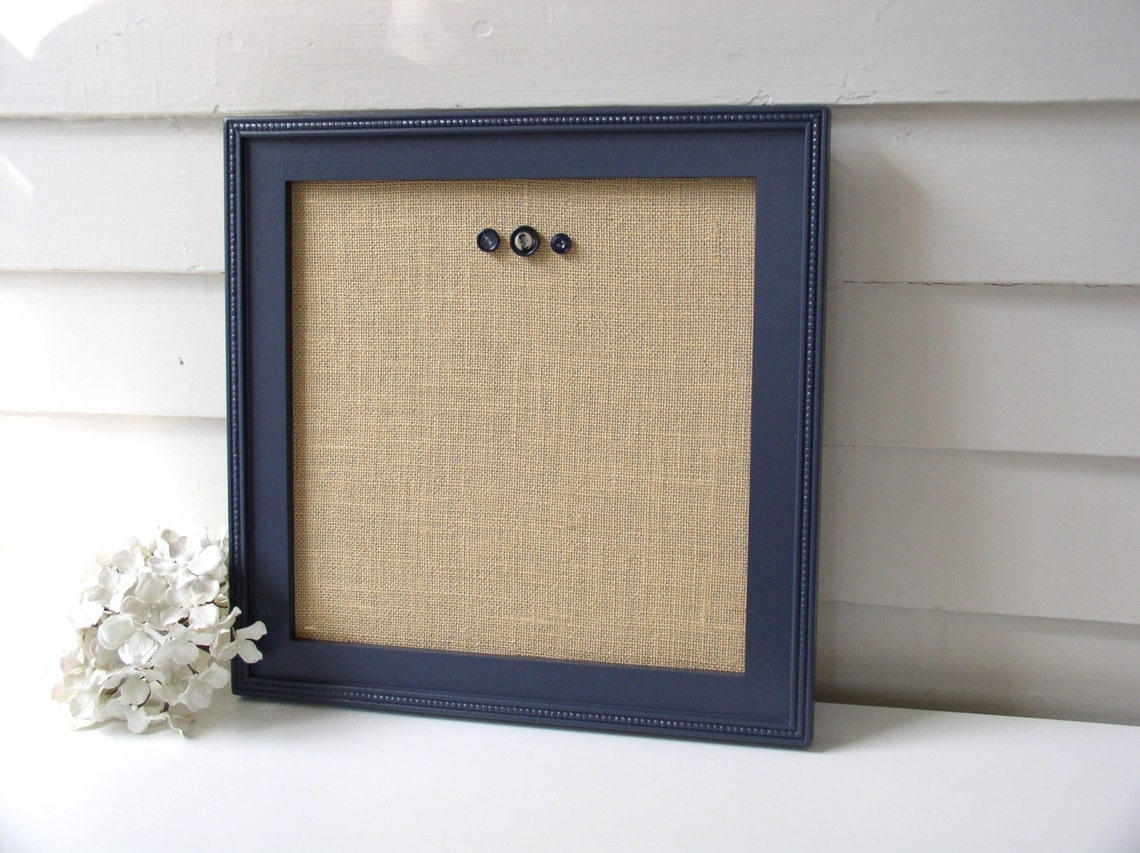 Boys Navy Blue Magnet Board - Framed Bulletin Board 14.5 X 14.5" With ...