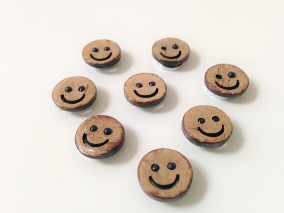 Aimants en bois Emoji Smile Face Smiley Extra STRONG Ensembles | Etsy