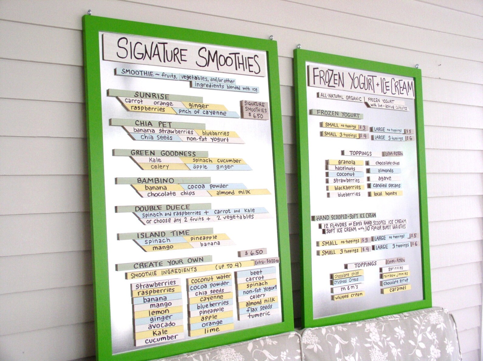 Restaurant Menu Board Sign Custom Handmade Wood Frame - Etsy