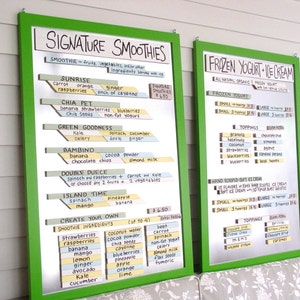 Restaurant Menu Board Sign Custom Handmade Wood Frame Furniture Grade ...