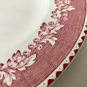 Set of 4 Vintage Plates, Wedgewood Rydal Red Made in England, Red and ...
