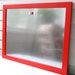 Modern Red Industrial Wood Framed Magnetic Bulletin Board 20.5 - Etsy
