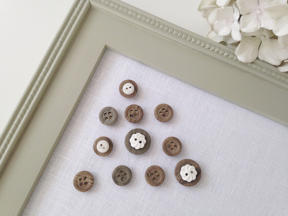 Strong Magnets Vintage Button Style Barnwood Weathered Gray | Etsy