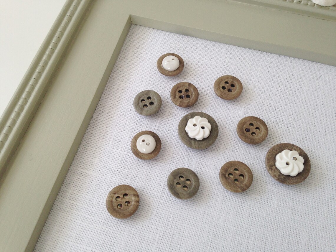 Strong Magnets Vintage Button Style Barnwood Weathered Gray | Etsy