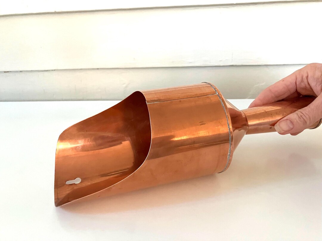 Copper Grain Scoop, Farm Kitchen Display, Grain Shovel, Copper Decor ...