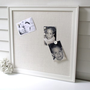 Beach Cottage Magnet Board in Crisp White - 23 X 23 Custom Framed ...