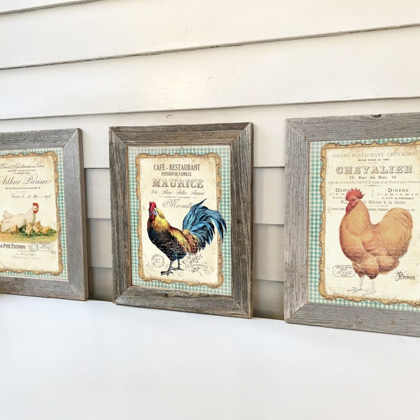 Rustic Chicken Art - Etsy