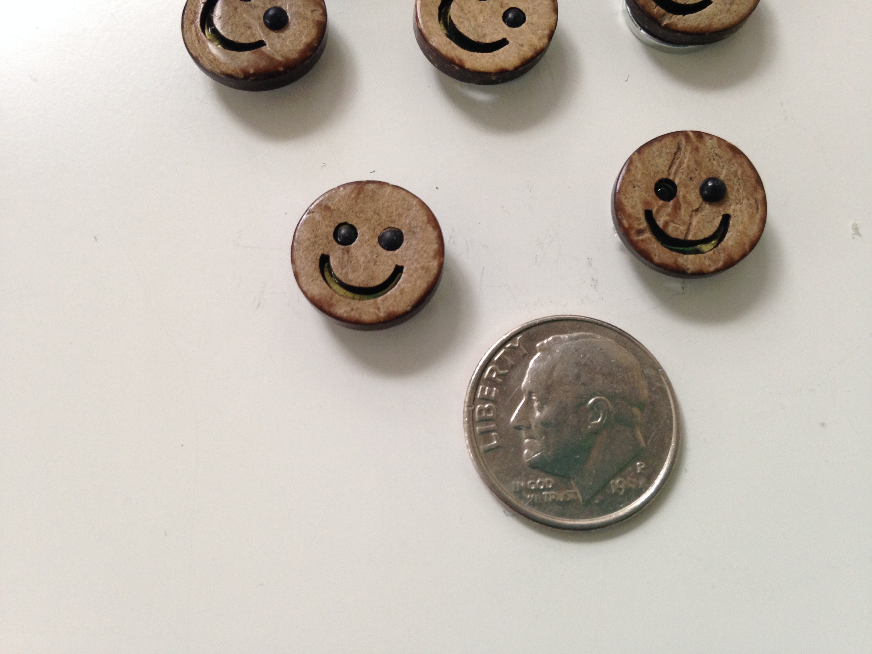 Wood Magnets Emoji Smile Face Smiley Extra STRONG Sets of 8 | Etsy