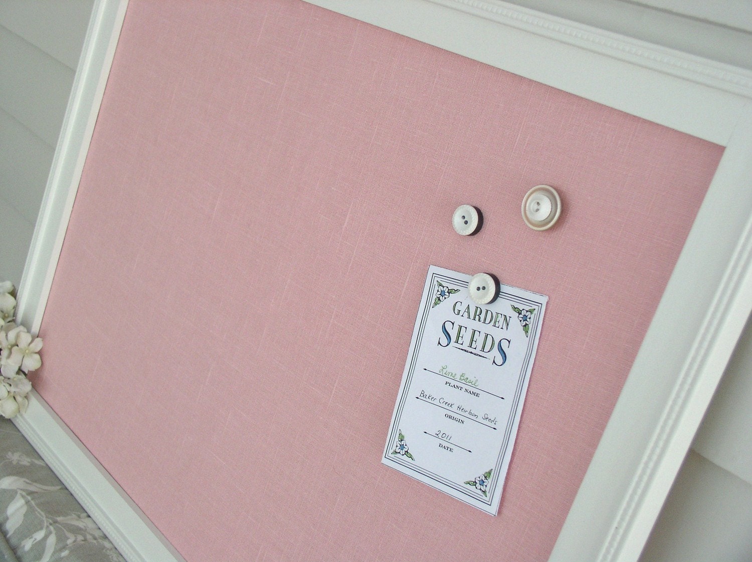 Pink Magnetic Memo Board Framed Magnet Bulletin Board With - Etsy