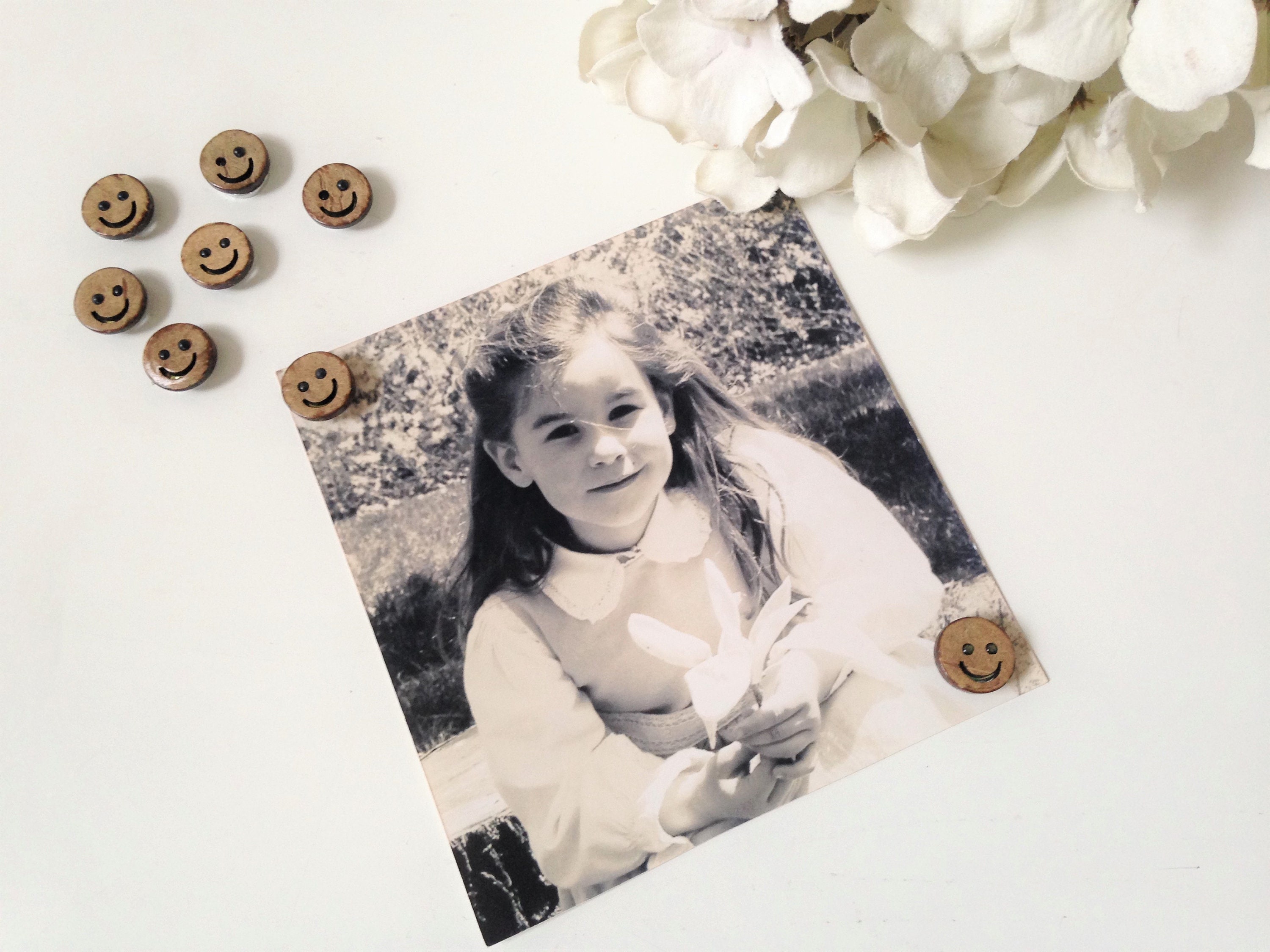 Wood Magnets Emoji Smile Face Smiley Extra STRONG Sets of 8 | Etsy