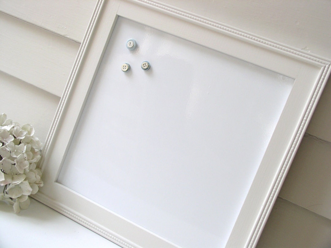 Dry Erase Whiteboard With Cottage White Frame - Homeschool Magnetic ...