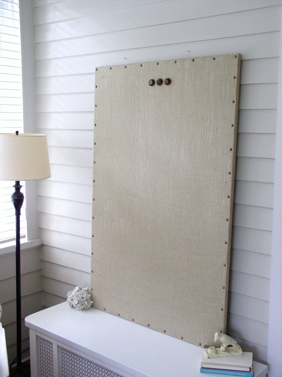 Huge X-large Bulletin Board Burlap MAGNETIC Board - 34 X 52" With ...