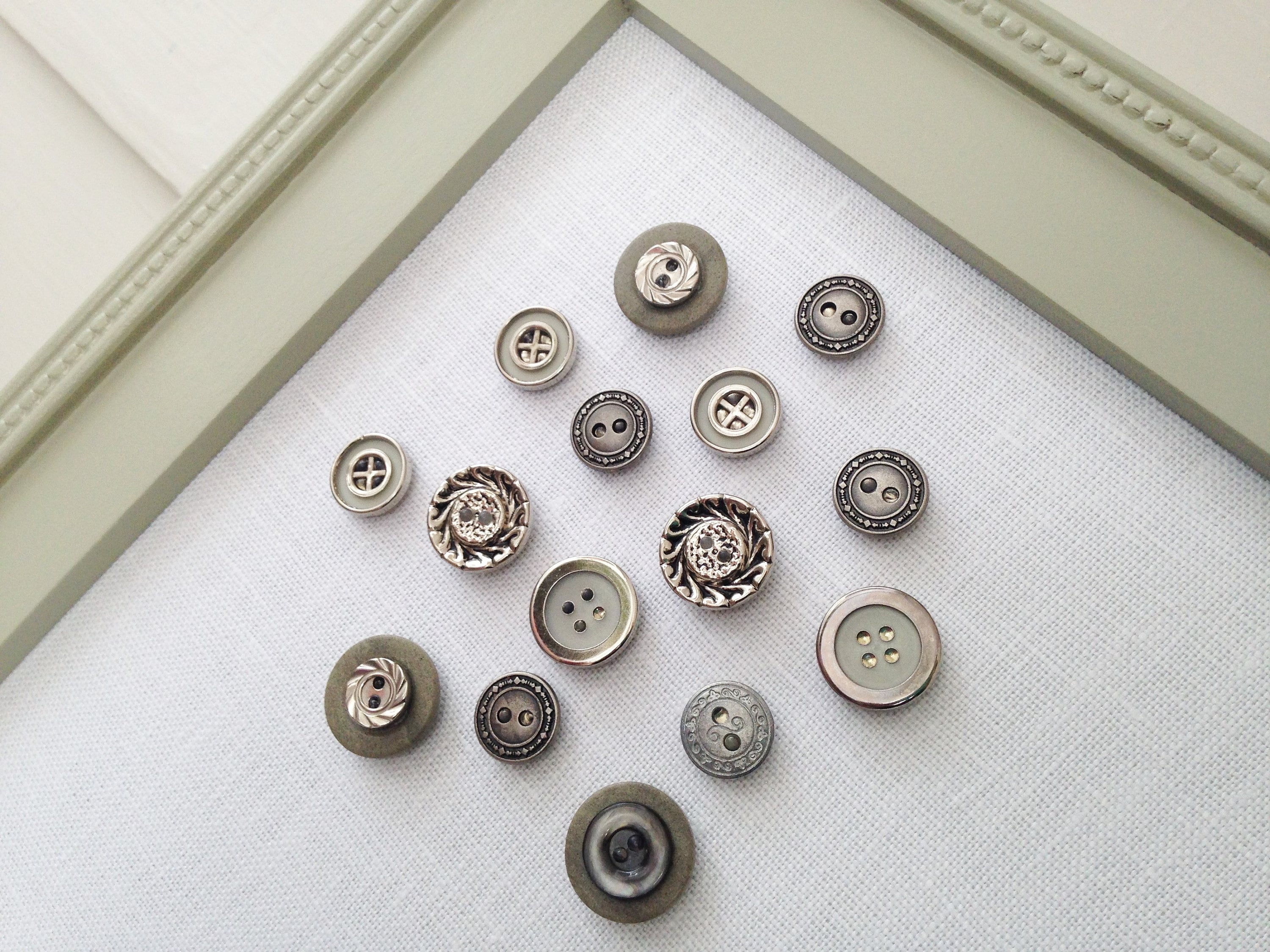 Vintage Style Button Magnets - Metallic Set of 12 Extra STRONG Magnets ...