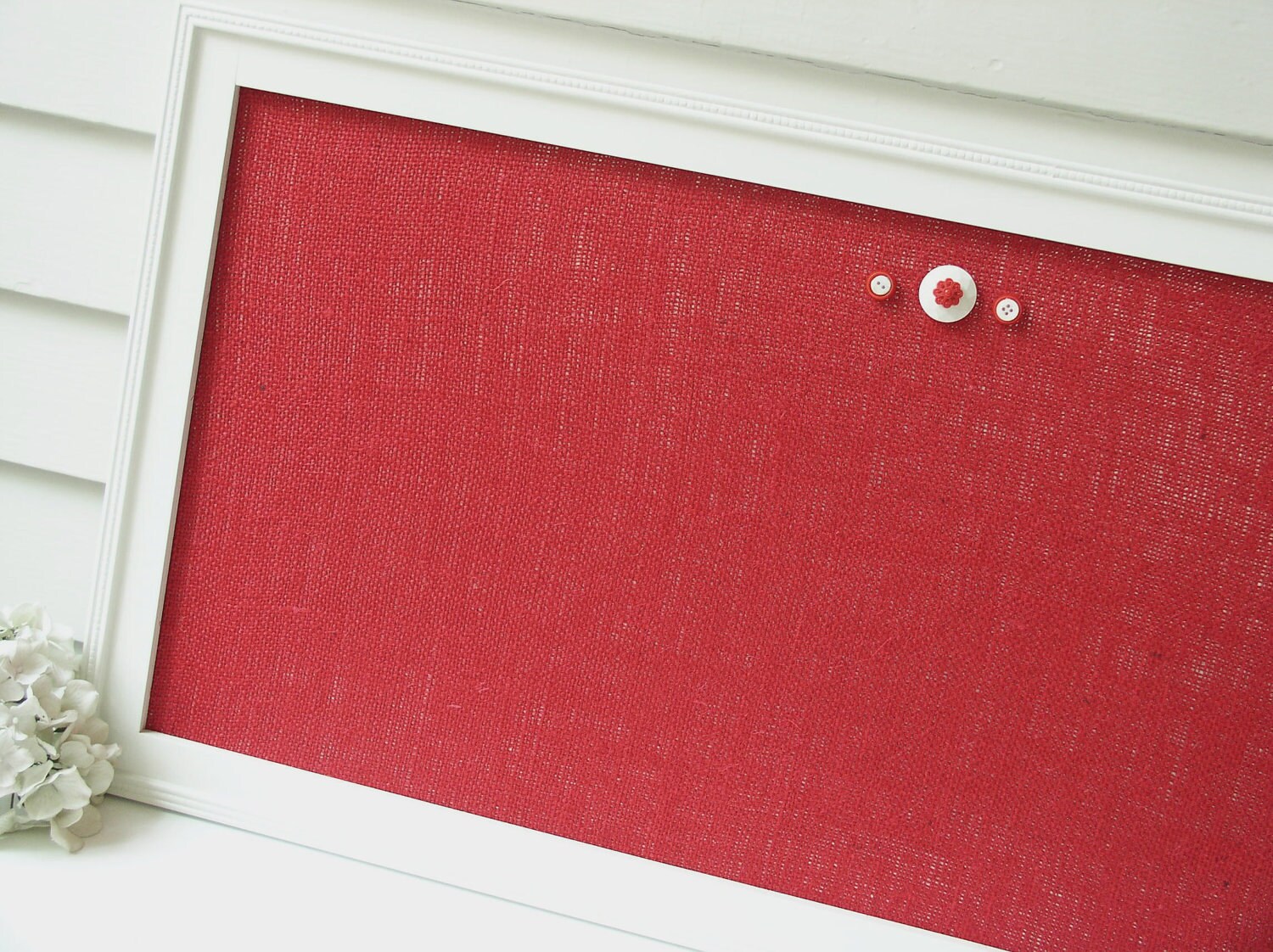 Organization Magnet Board Barn Red Burlap Magnetic Framed - Etsy