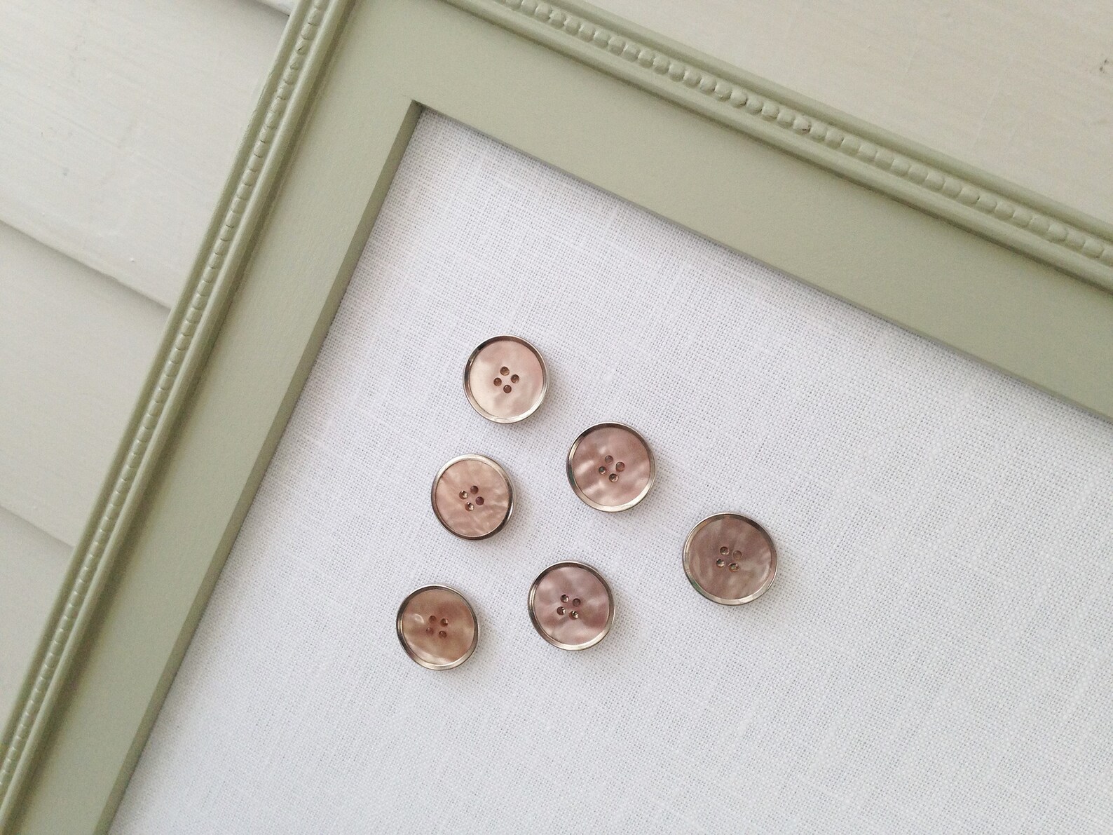 Vintage Button Magnets Pink and Silver Set of 6 Extra STRONG | Etsy