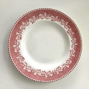 Set of 4 Vintage Plates, Wedgewood Rydal Red Made in England, Red and ...