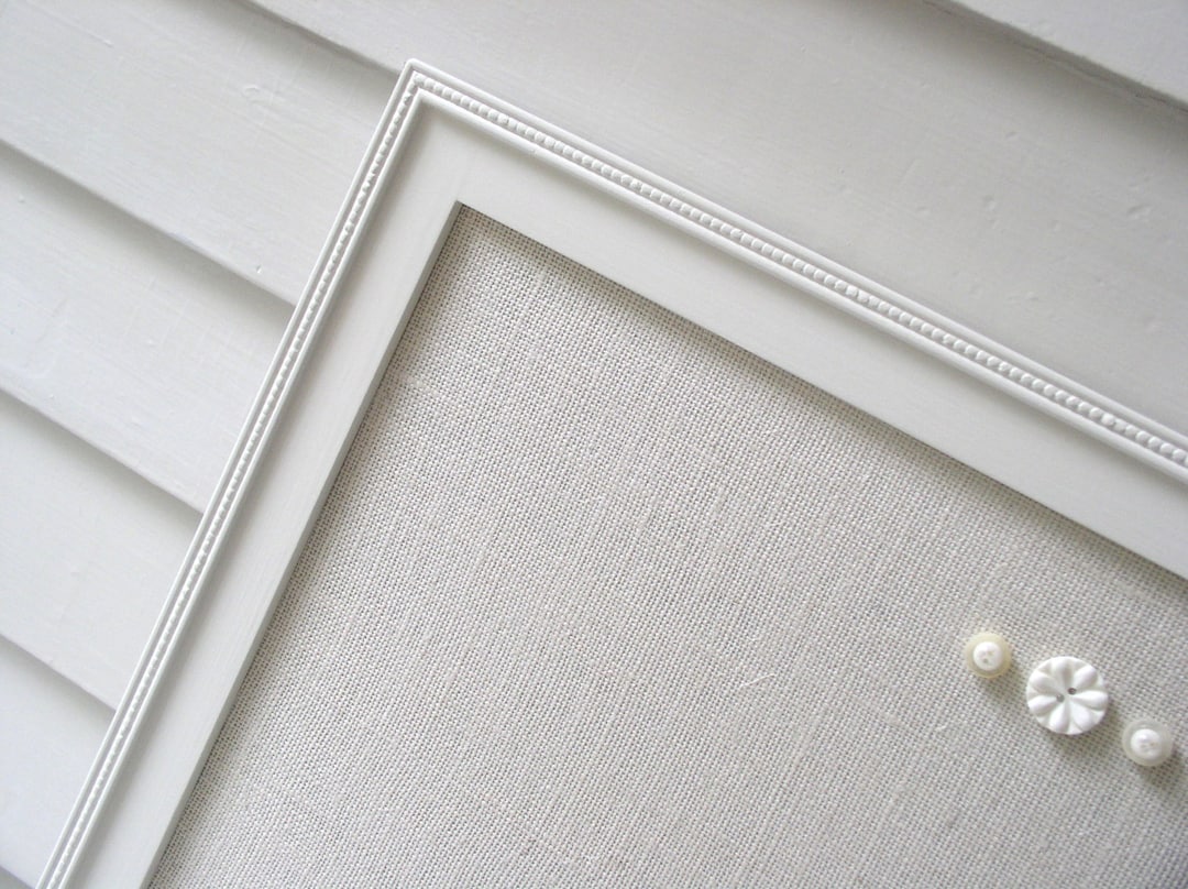 Beach Cottage Magnet Board in Crisp White - 23 X 23 Custom Framed ...