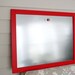 Modern Red Industrial Wood Framed Magnetic Bulletin Board 20.5 - Etsy