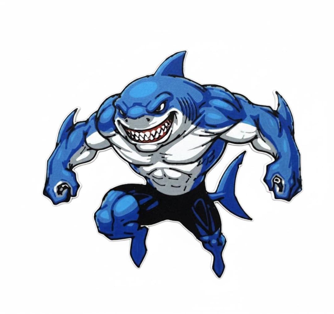 Hero Shark Magnet | Comic Ocean Superhero - Etsy