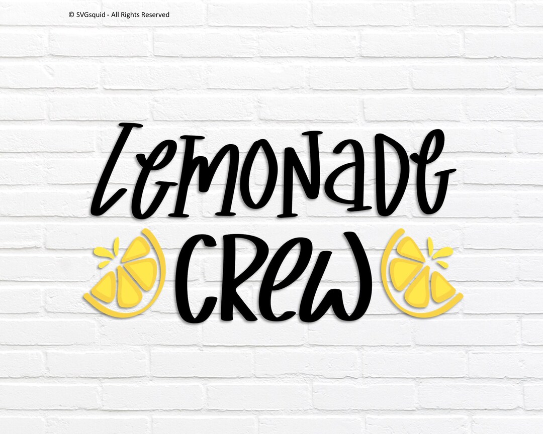 Lemonade Crew SVG Design: Clip Art Cut File - Digital Download - Etsy