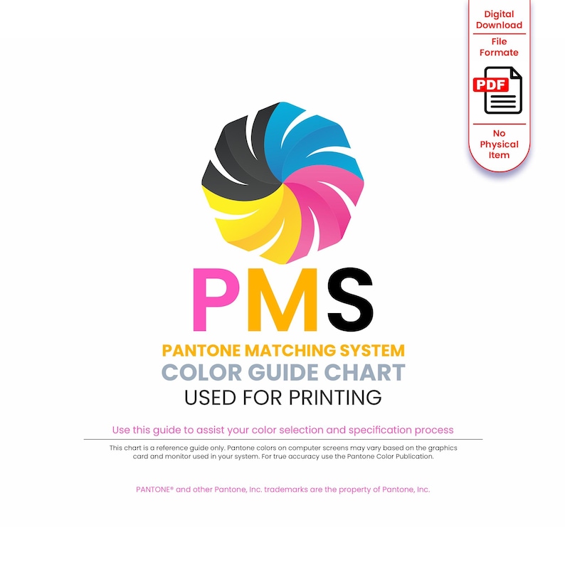 Pantone Color Guide Chart: PMS Color Matching System (printable PDF) - Etsy