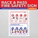 RACE & PASS Fire Safety Sign: Workplace Emergency Instructions (digital ...