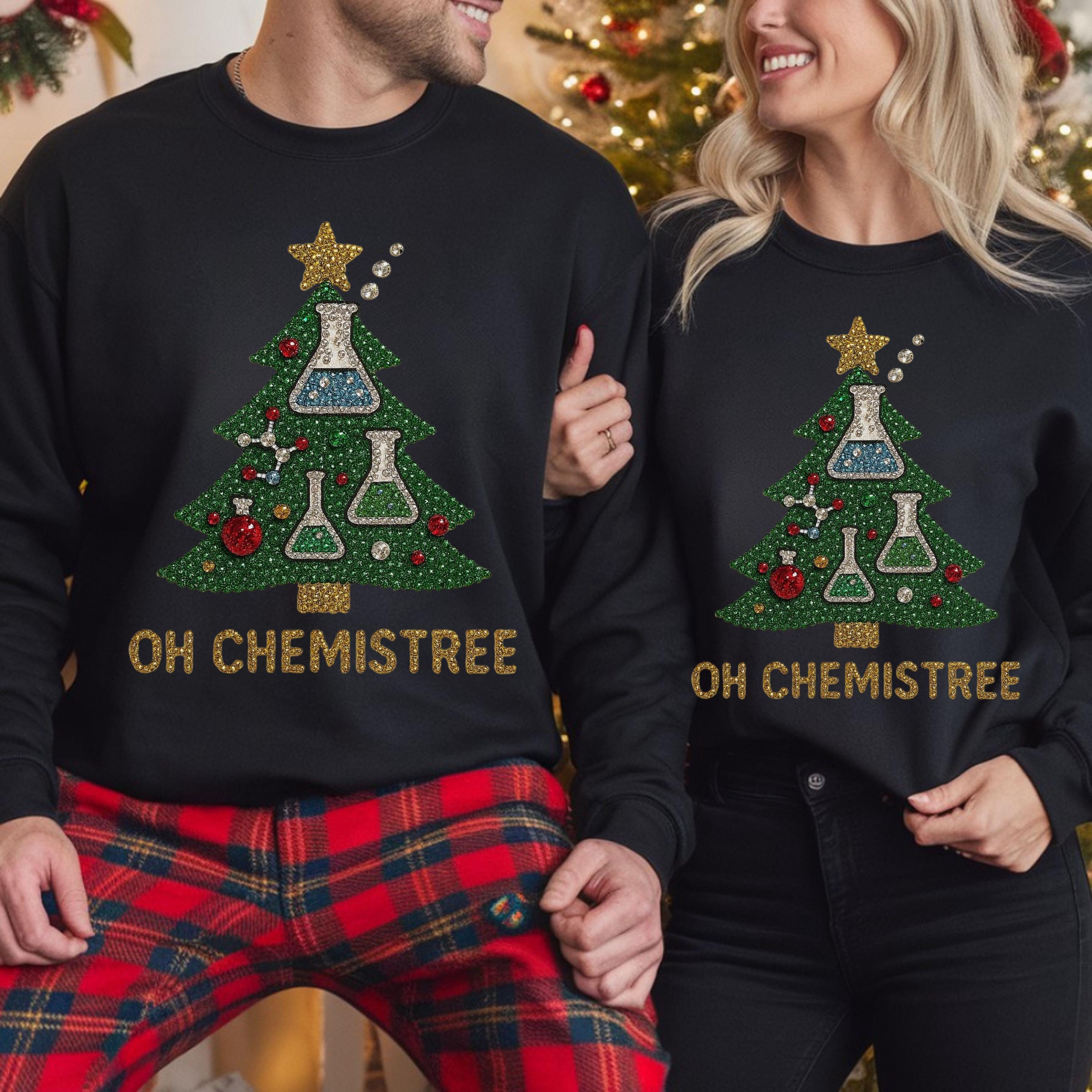 Oh Chemistree Christmas Tree Chemistry Sweatshirt, Funny Science Pun ...