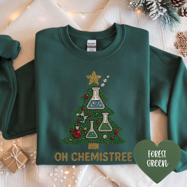 Oh Chemistree Christmas Tree Chemistry Sweatshirt, Funny Science Pun ...