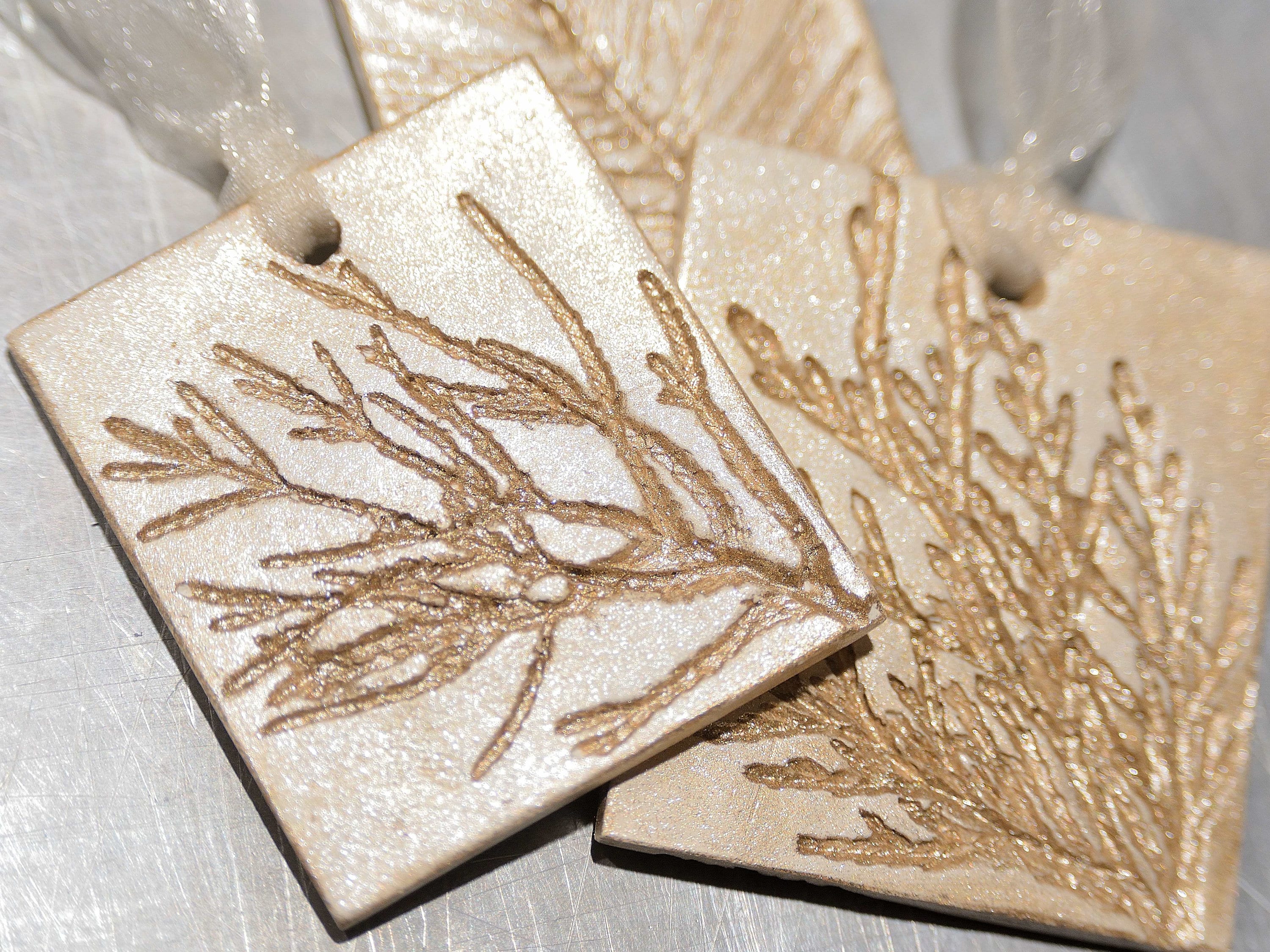 Ceramic Ornaments With Nature Inspired Natural Evergreen - Etsy Canada